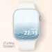 Blue Apple Watch Wallpaper Misty Sea Waves Watch Background Neutral ...