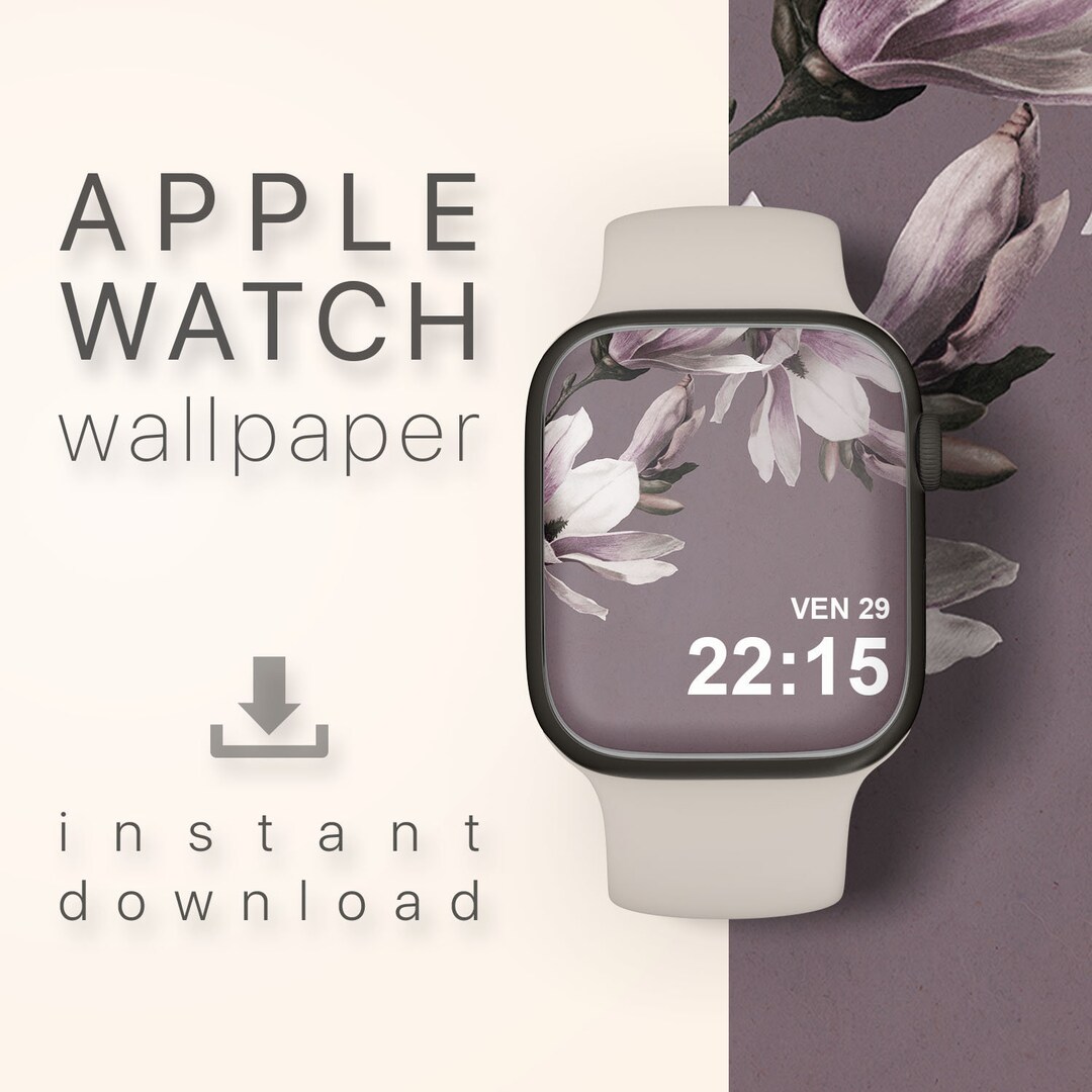 Elegant Flower Iwatch Wallpaper Apple Watch Face Magnolia - Etsy