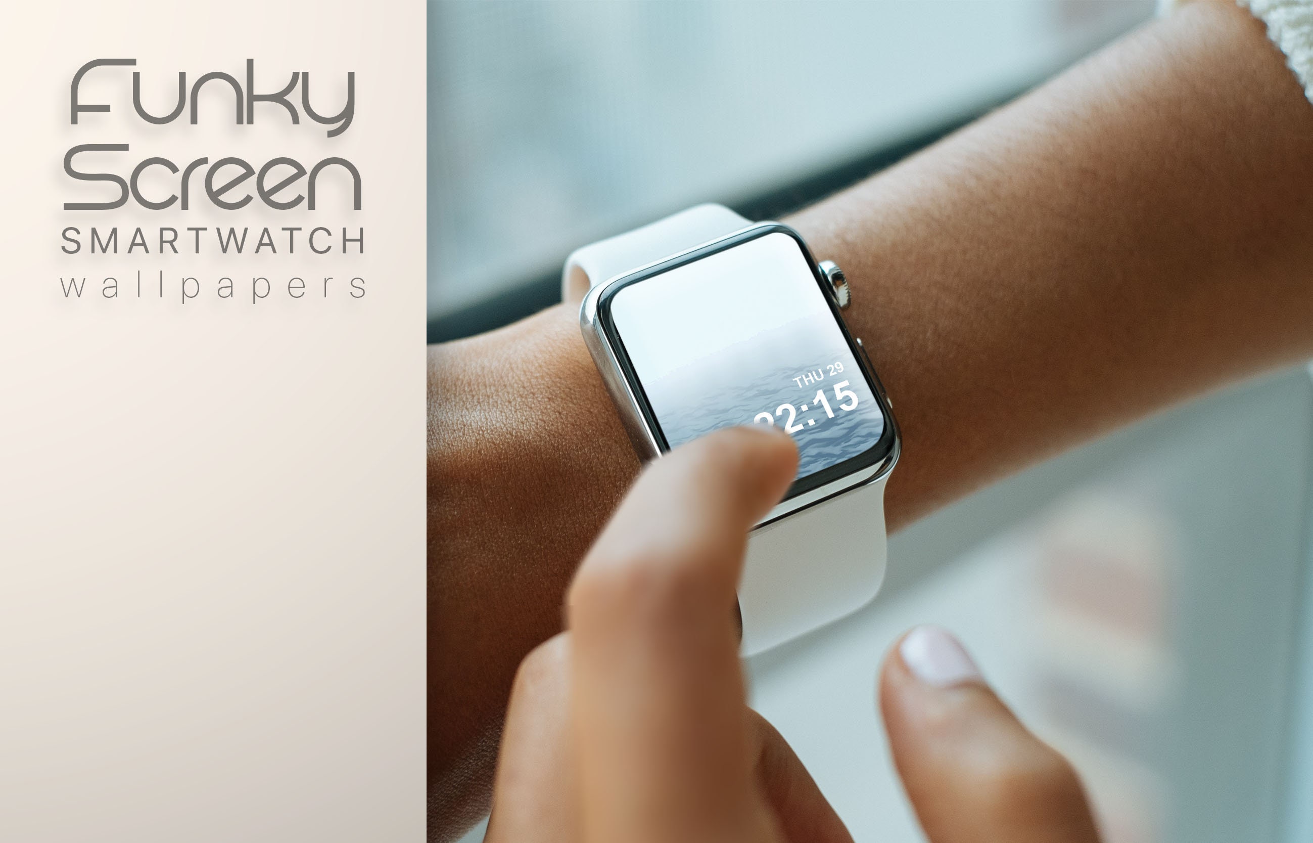 Blue Apple Watch Wallpaper Misty Sea Waves Watch Background Neutral ...