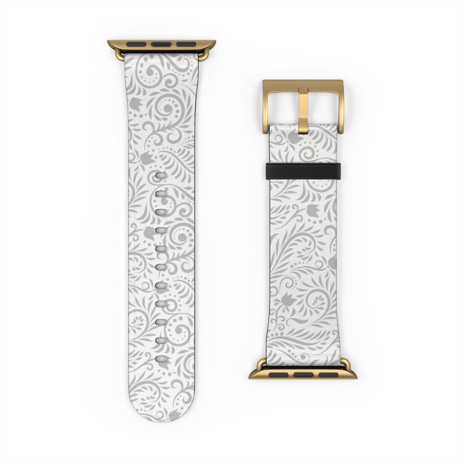 Gray Apple Watch Strap, Classy Iwatch Band, Vegan Leather Watch Band ...