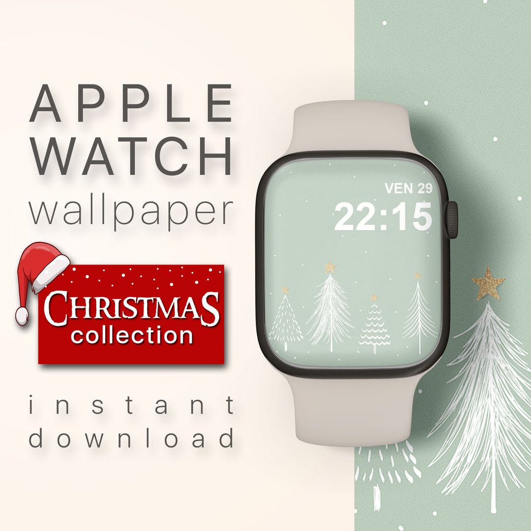 Christmas Watch Face, Minimal Christmas Smartwatch Background, Festive ...