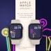 Neon Light Watch Face Bundle Apple Watch Wallpaper Set of 6 - Etsy