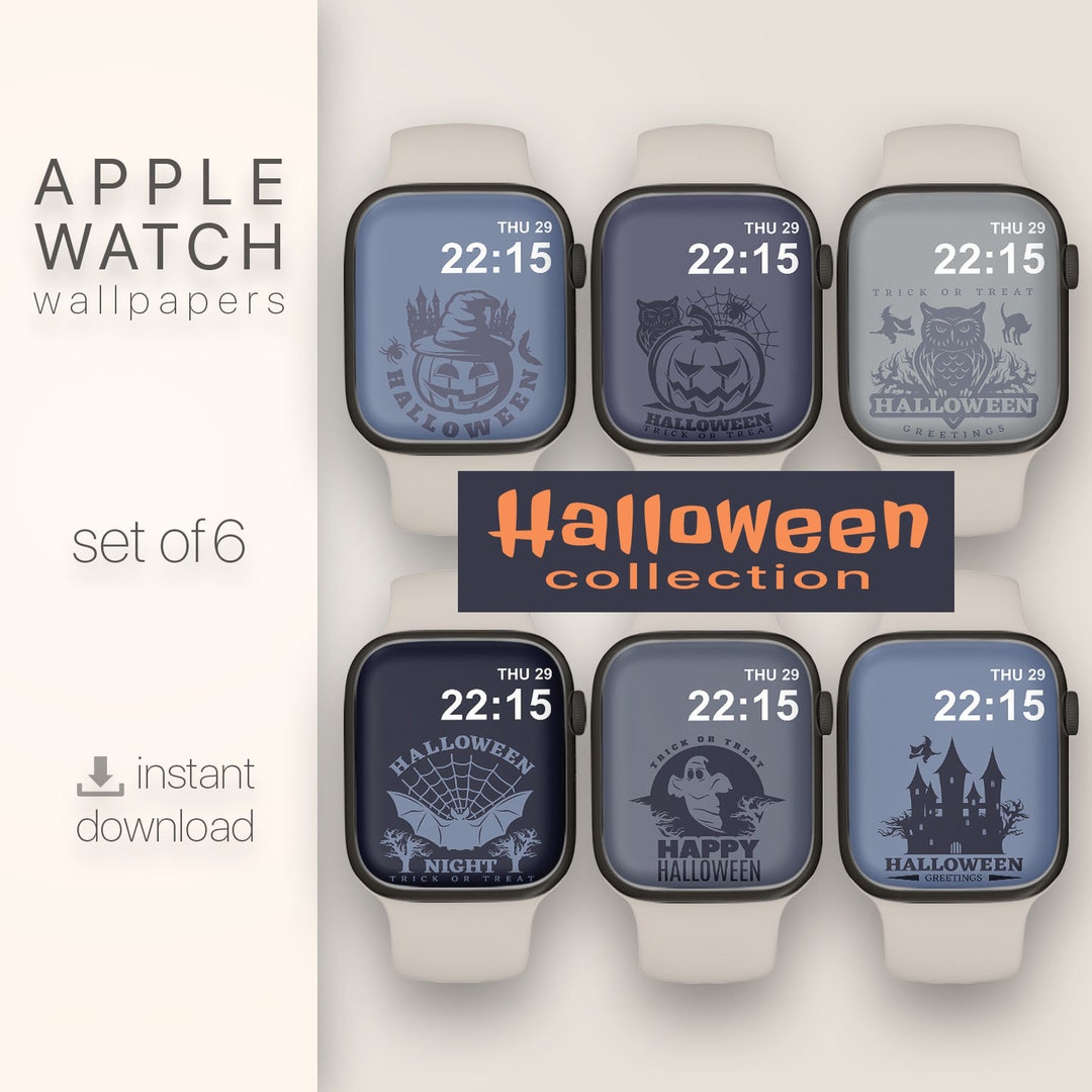 Halloween Watch Face Bundle, Apple Watch Wallpaper Set Apple Watch ...