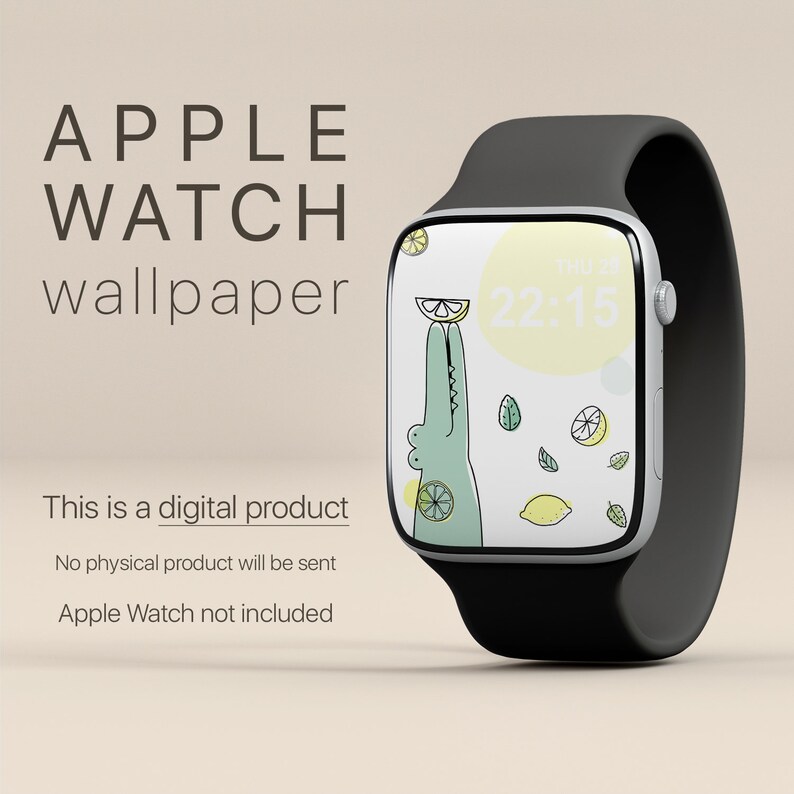 Apple Watch Face Crocodile Apple Watch Wallpaper Cute Safari - Etsy