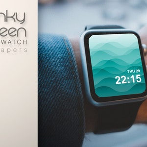 Teal Digital Art for Apple Watch Face Smartwatch Wallpaper - Etsy