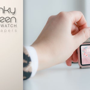 Girly Apple Watch Wallpaper, Pink Apple Watch Face for Girls, Pink Moon ...