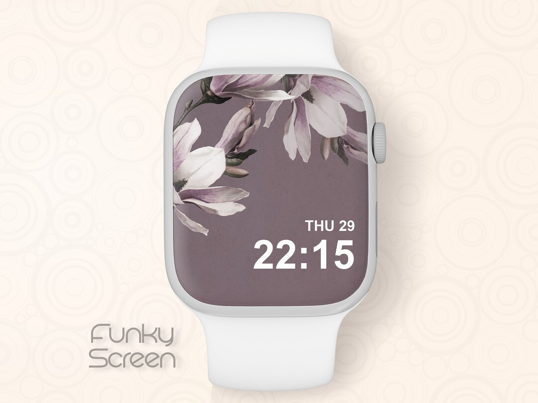 Elegant Flower Iwatch Wallpaper Apple Watch Face Magnolia Lilac ...