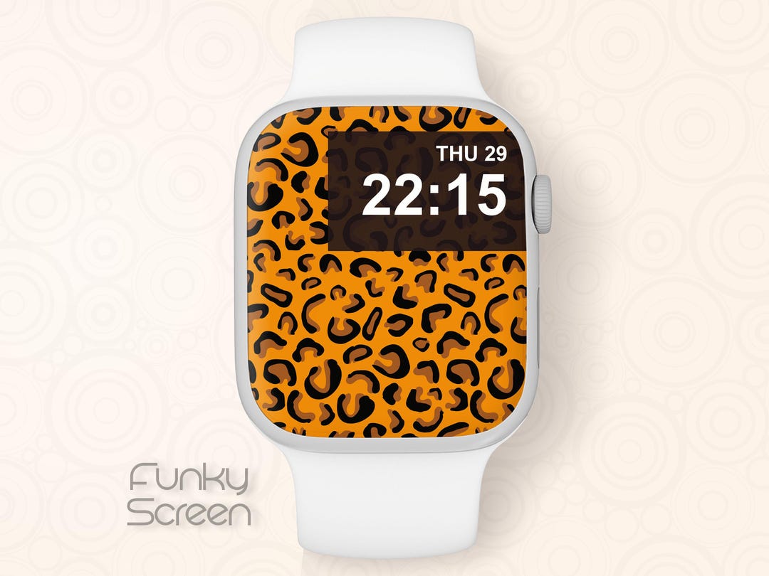 Leopard Print Iwatch Face Design Animal Print Watch Wallpaper for Apple ...