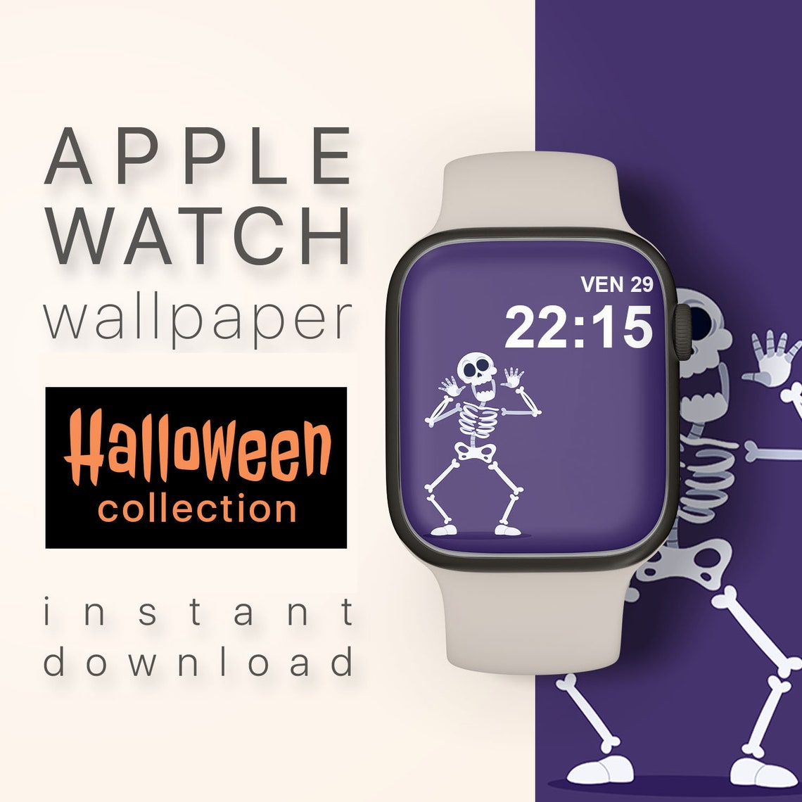 Skeleton Apple Watch Face Halloween Apple Watch Wallpaper Funny ...
