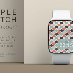 Apple Watch Face, Funky Apple Watch Wallpaper, Retro Pattern for Smart ...