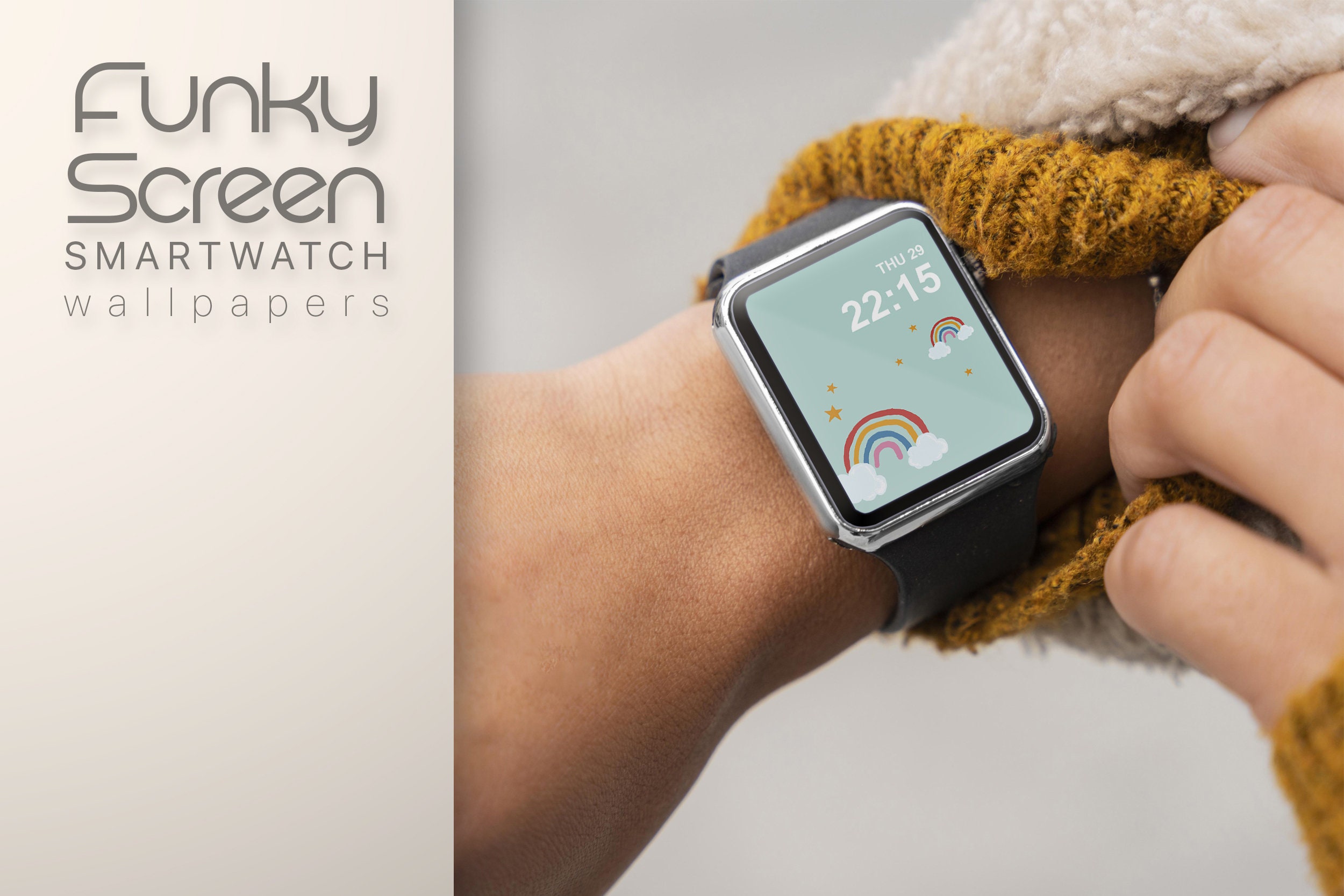 Rainbow Iwatch Wallpaper for Apple Watch Face Colorful - Etsy