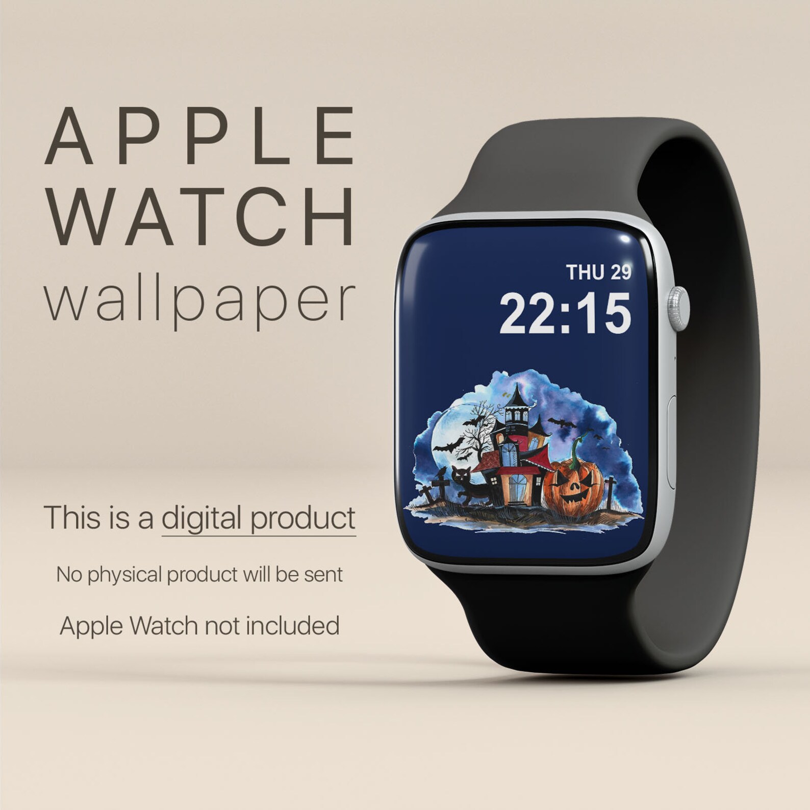 Halloween Watch Face Smartwatch Wallpaper Spooky Haunted House Apple ...