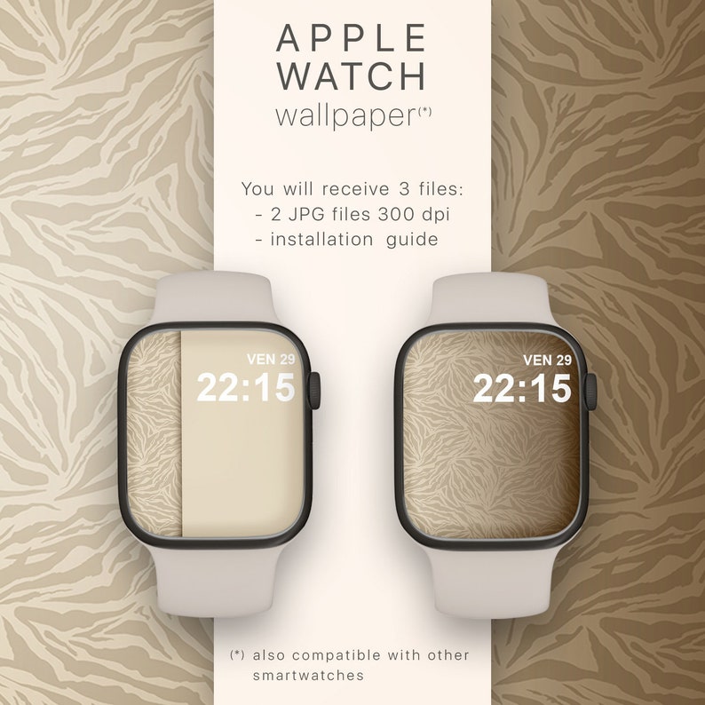 Animal Print Iwatch Wallpaper Beige Animal Print Apple Watch Face ...