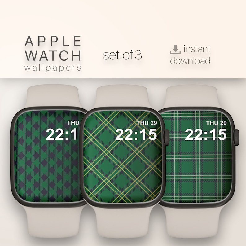 Green Checkered Iwatch Screen Wallpaper Green Buffalo Tartan - Etsy