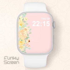 Pink Apple Watch Wallpaper Pink Floral Background Apple Watch Face Pink ...