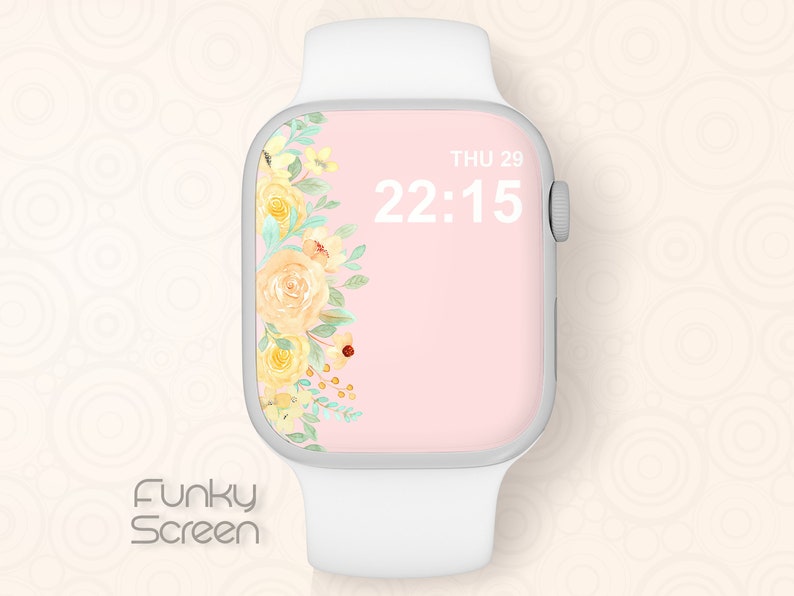 Pink Apple Watch Wallpaper Pink Floral Background Apple Watch Face Pink ...