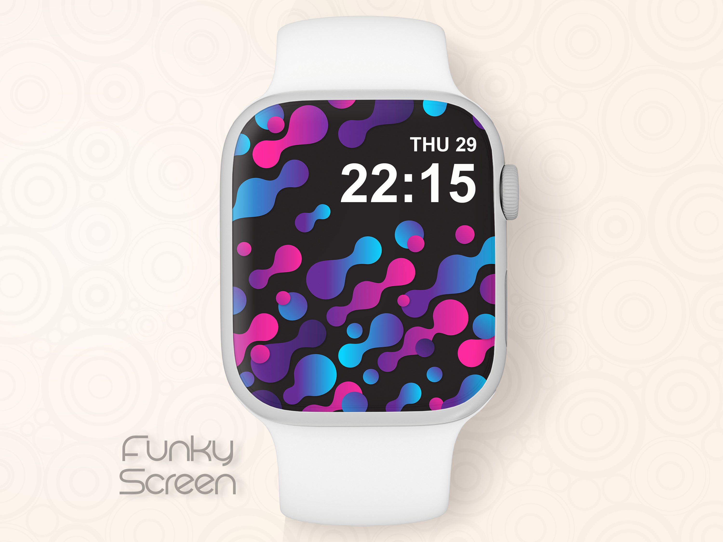 Colorful Abstract Apple Watch Face Background Hot Pink Purple Blue ...