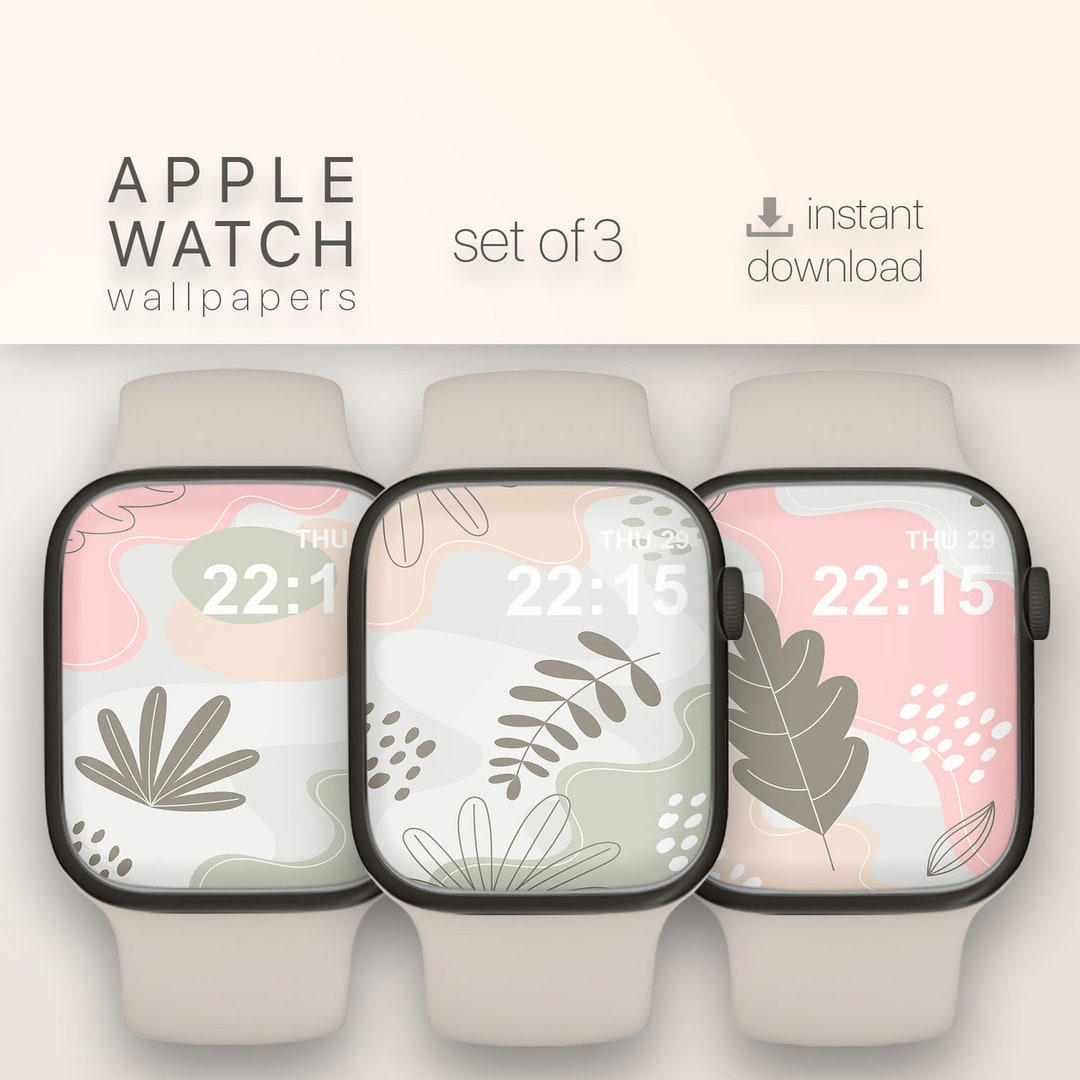 Iwatch 10 Watch Face Bundle, Apple Watch Wallpapers, Abstract Leaf ...