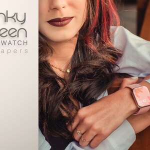 Pink Abstract Apple Watch Face Smartwatch Wallpaper Pastel - Etsy