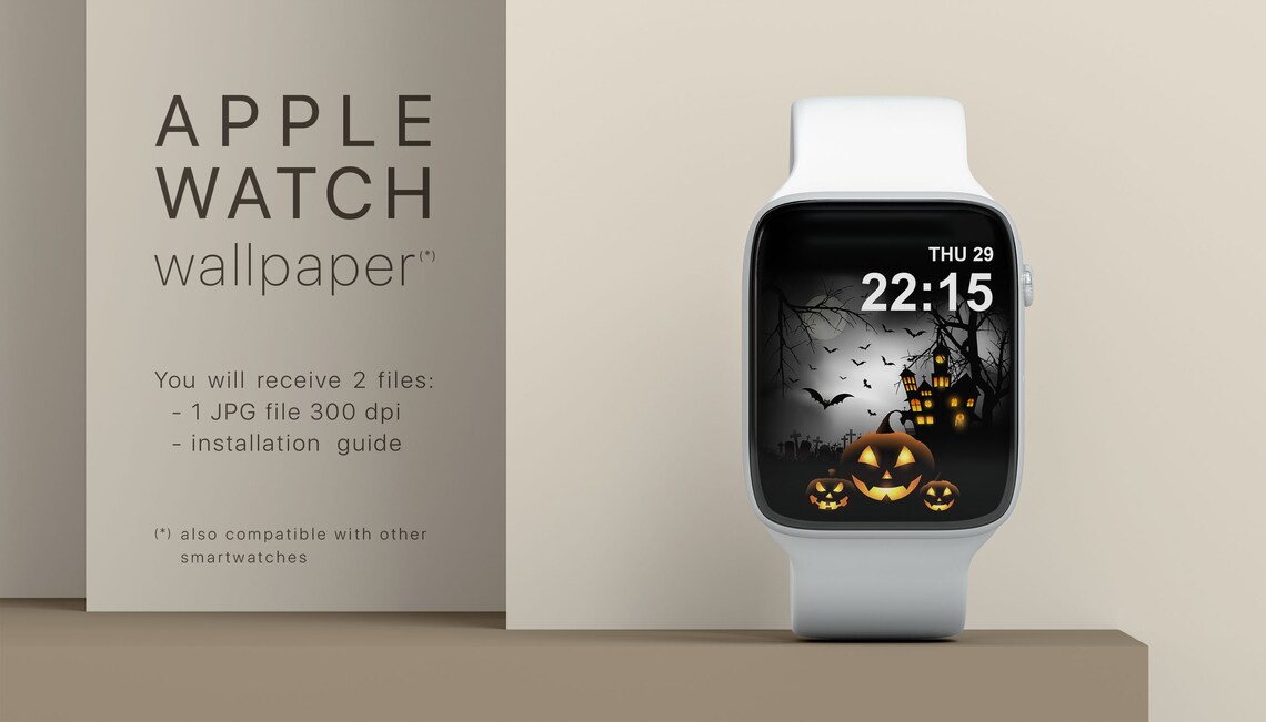 Halloween Watch Face Wallpaper Haunted Cemetery Apple Watch - Etsy