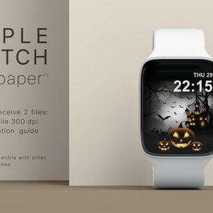 Halloween Watch Face Wallpaper Haunted Cemetery Apple Watch Wallpaper ...