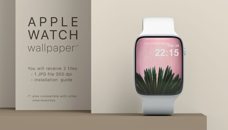 Pink Apple Watch Wallpaper, Palm Tree Leave Apple Watch Face, Pink ...