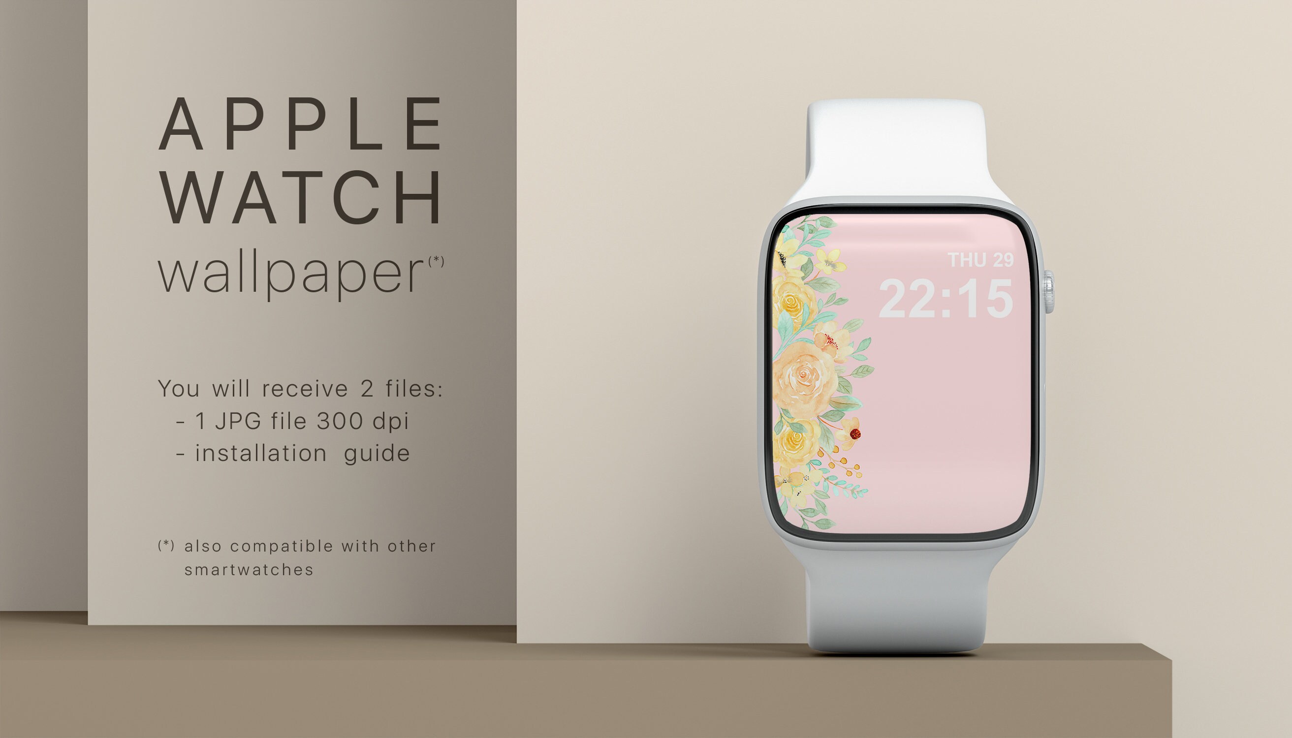 Pink Apple Watch Wallpaper Pink Floral Background Apple Watch Face Pink ...