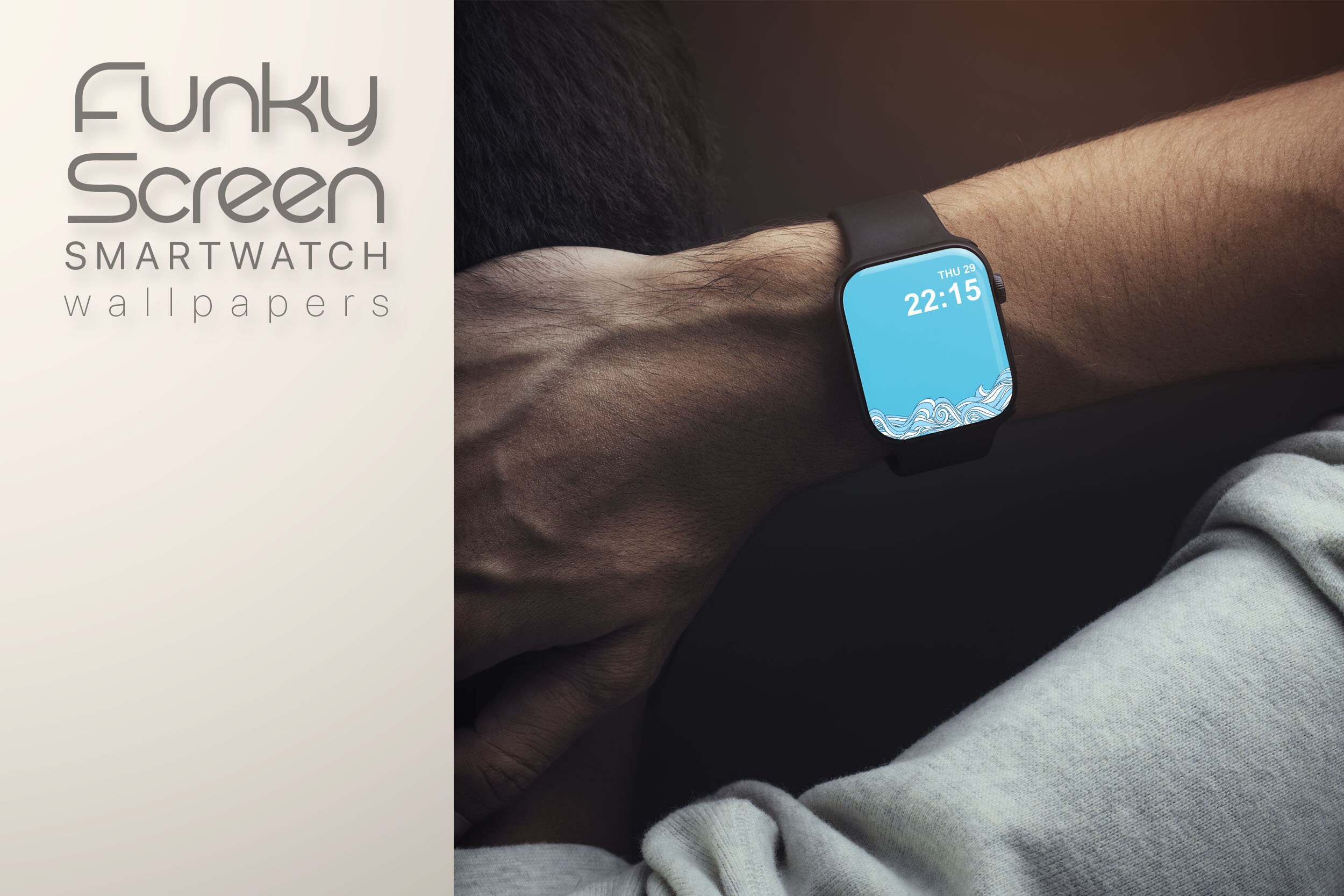 Modern Apple Watch Smartwatch Wallpaper Blue Apple Watch Face - Etsy