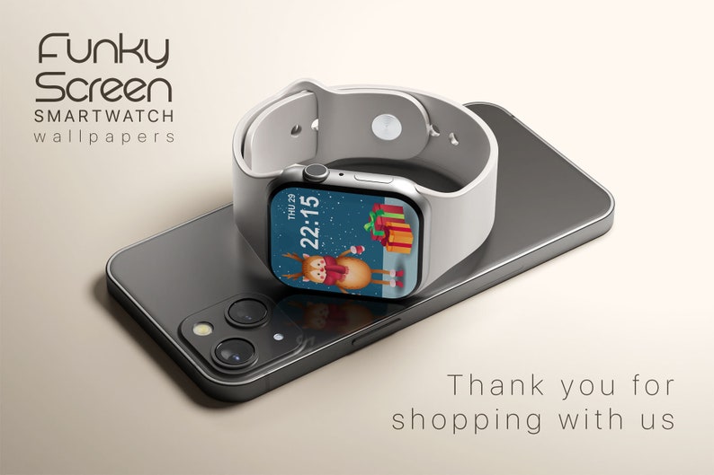 Apple Watch Face Wallpaper Christmas Reindeer Apple Watch - Etsy