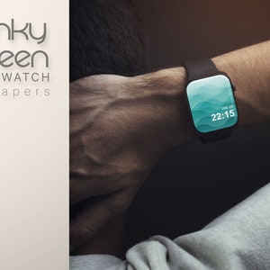 Teal Digital Art for Apple Watch Face Smartwatch Wallpaper Waves Art ...