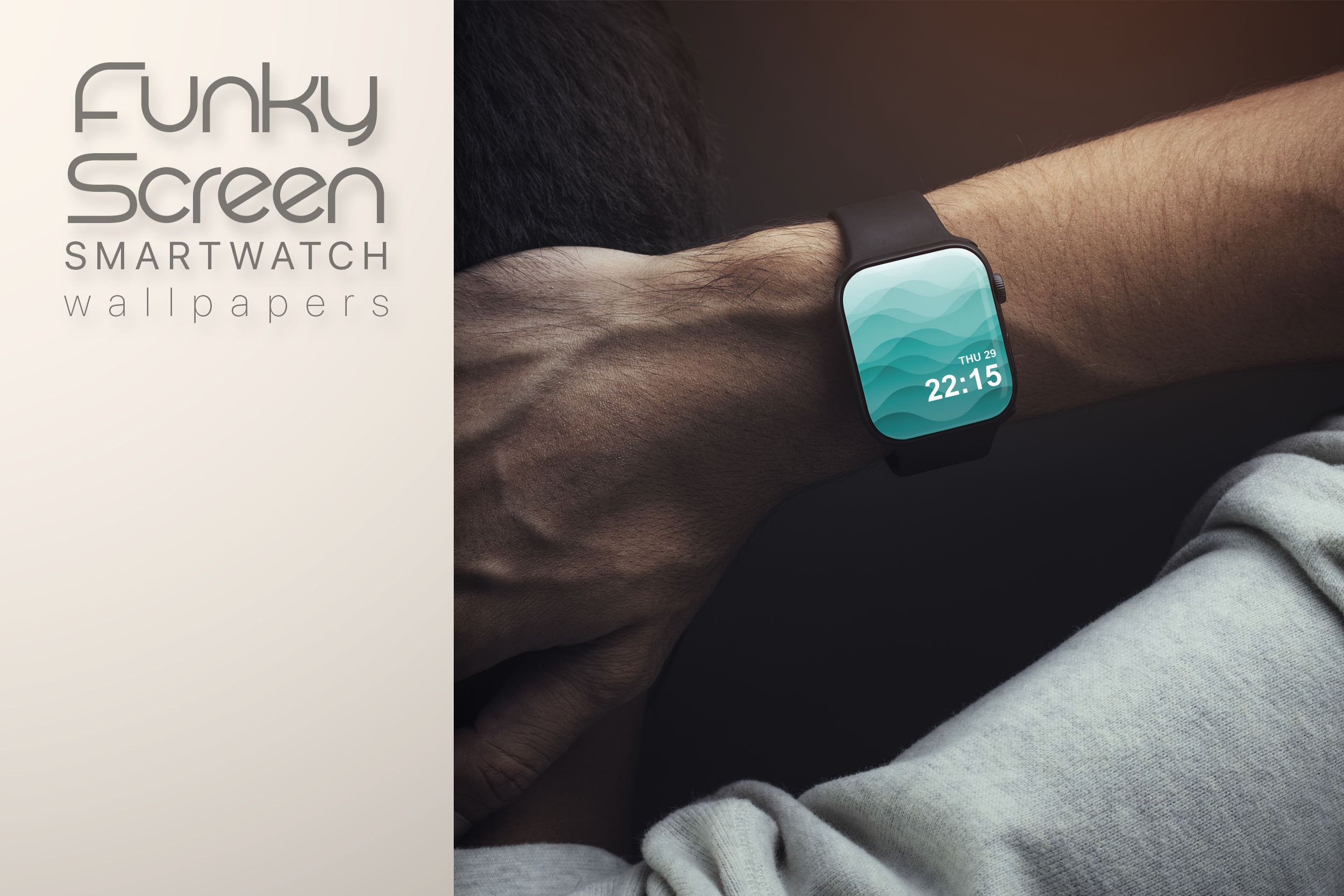 Teal Digital Art for Apple Watch Face Smartwatch Wallpaper Waves Art ...
