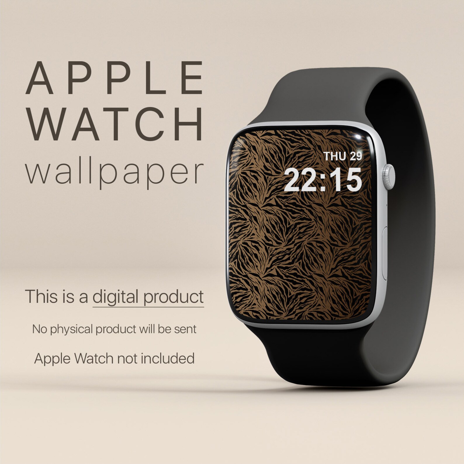 Smart Watch Face Animal Print Apple Watch Face Tiger Pattern - Etsy