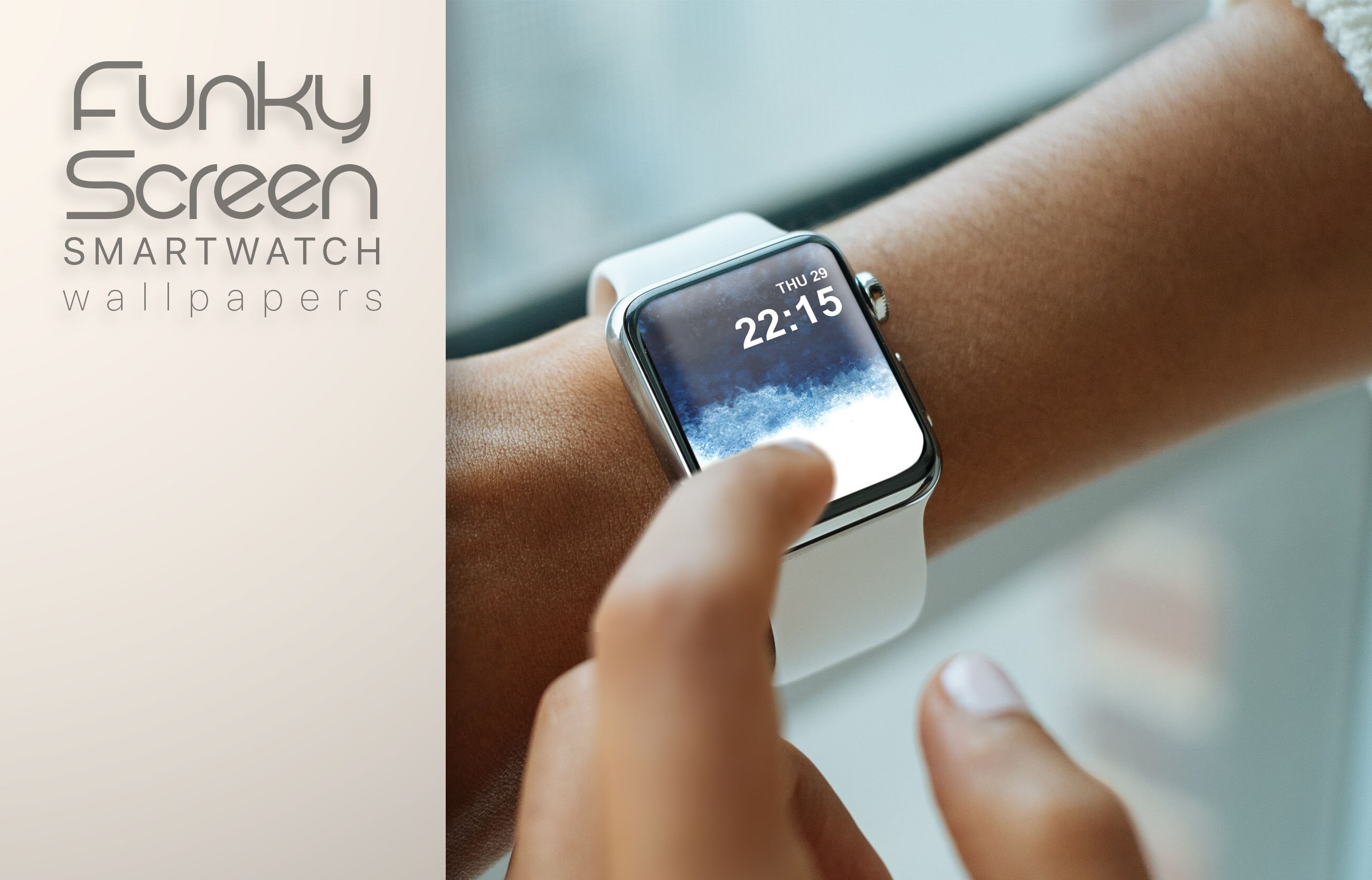 Blue Abstract Apple Watch Face Apple Watch Wallpaper Instant Digital ...