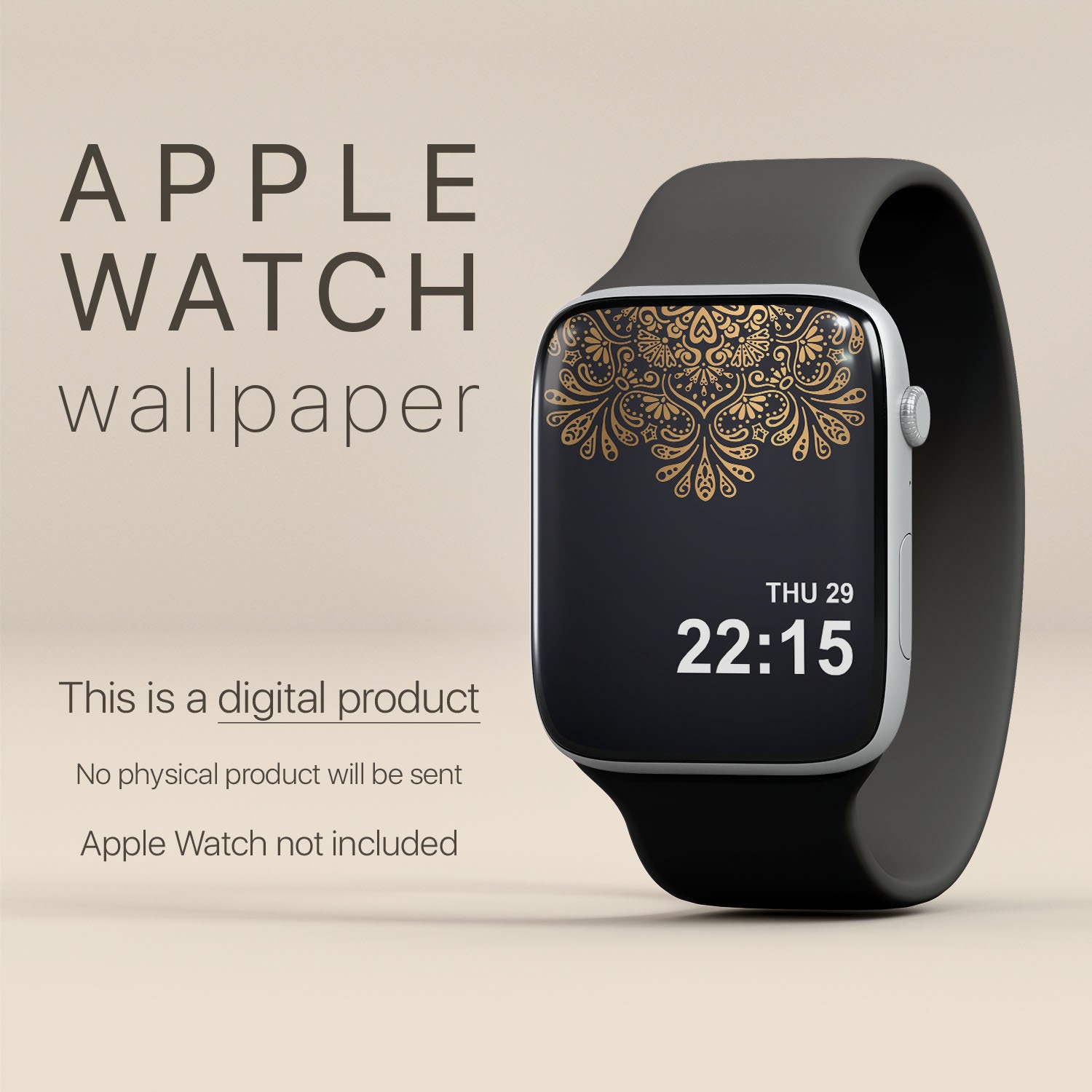 Mandala Watch Wallpaper Apple Watch Face Background Ethnic - Etsy