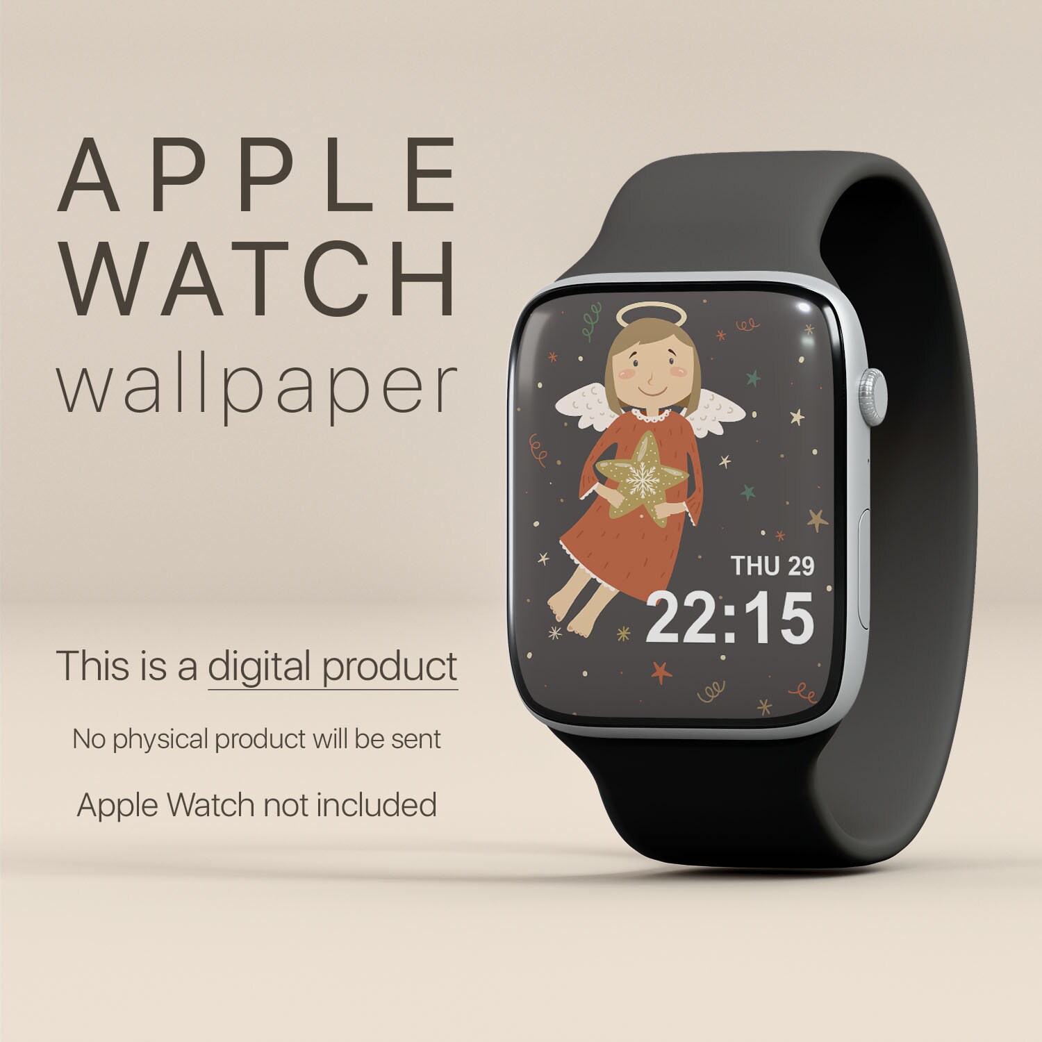 Angel Watch Face, Christmas Apple Watch Wallpaper, Apple Watch Face ...