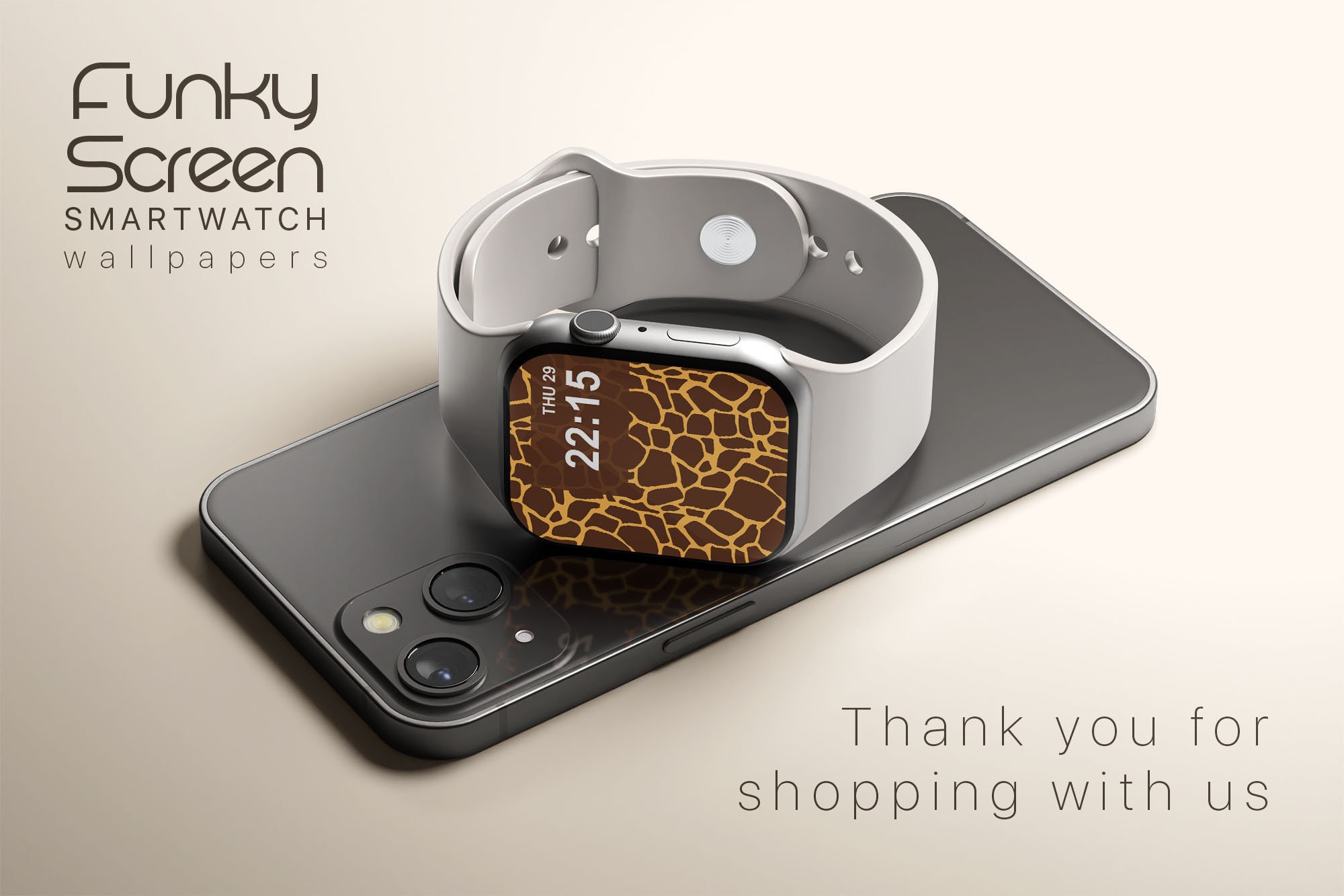 Animal Print Smartwatch Background Apple Watch Face Digital - Etsy