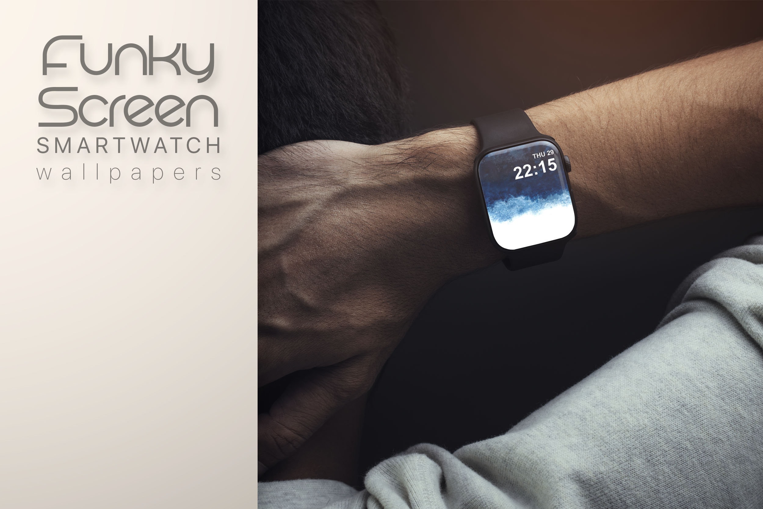 Blue Abstract Apple Watch Face Apple Watch Wallpaper Instant Digital ...