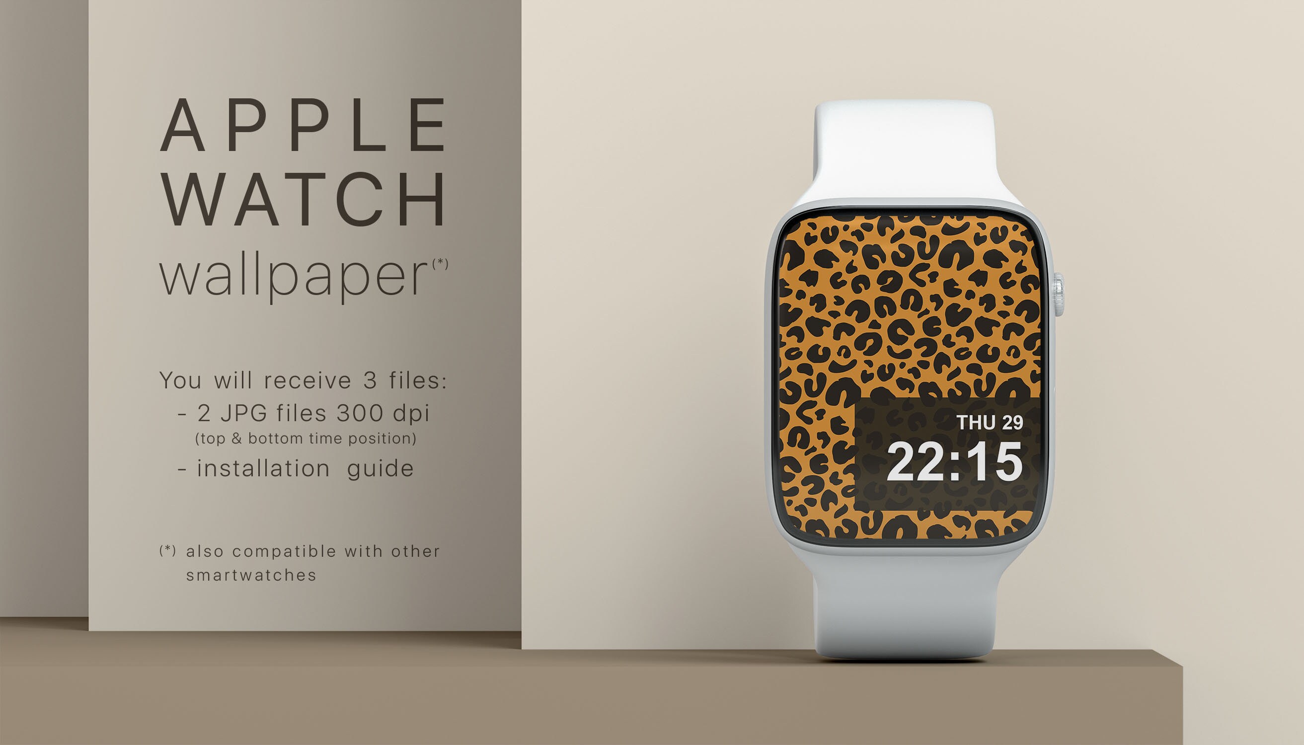 Cheetah Watch Wallpaper Apple Watch Face Leopard Apple Watch - Etsy