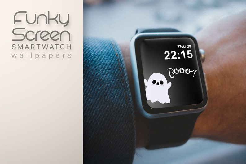 Cute Ghost Watch Face Halloween Apple Watch Wallpaper Ghost Watch ...