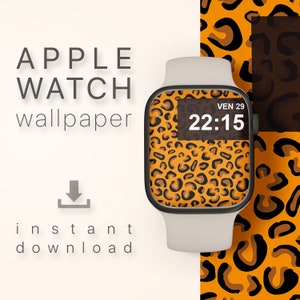 Leopard Print Iwatch Face Design Animal Print Watch Wallpaper for Apple ...