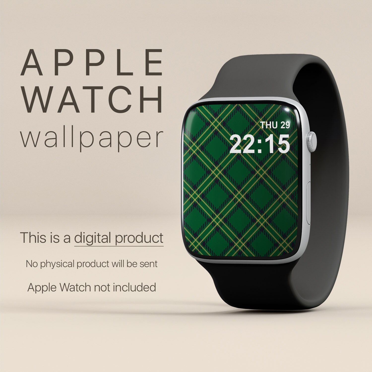Green Checkered Iwatch Screen Wallpaper Green Buffalo Tartan - Etsy