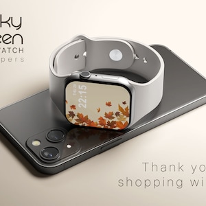 Fall Apple Watch Face Wallpaper Autumn Leaves Apple Watch Face Digital ...