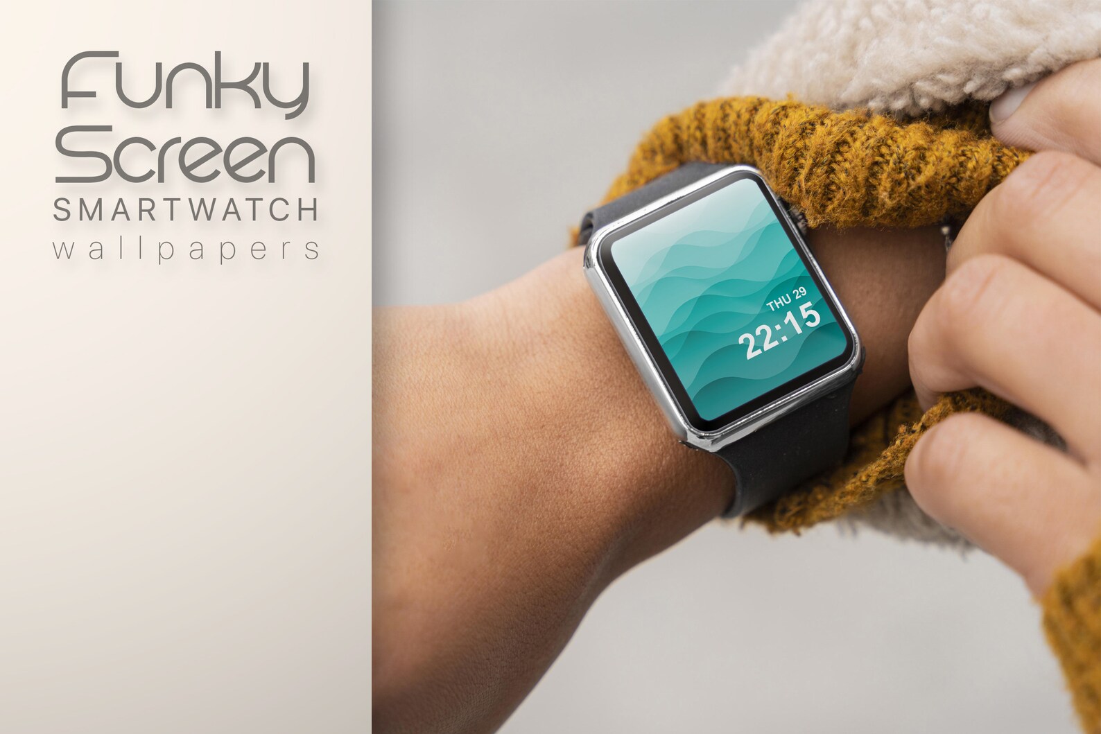 Teal Digital Art for Apple Watch Face Smartwatch Wallpaper - Etsy