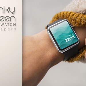 Teal Digital Art for Apple Watch Face Smartwatch Wallpaper - Etsy