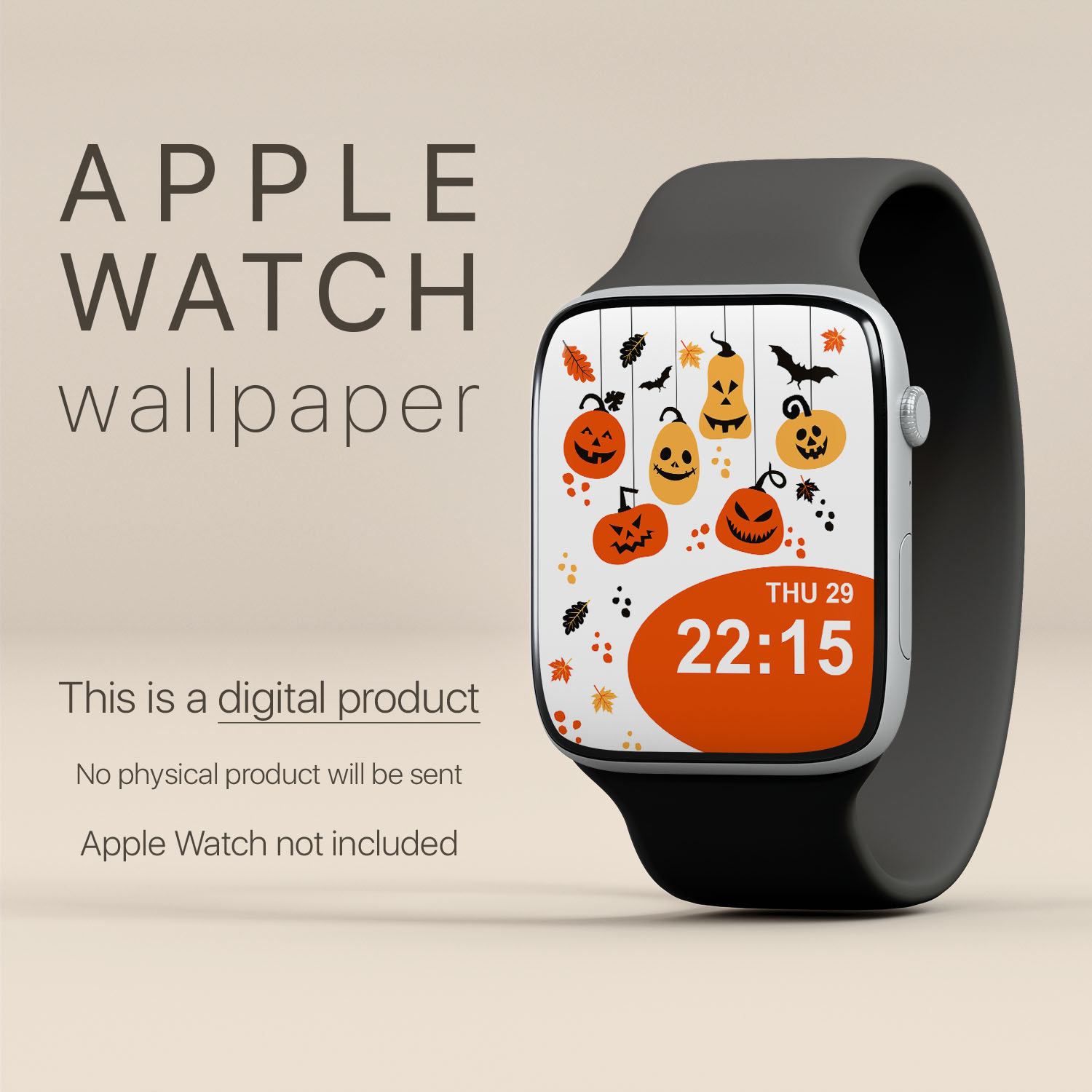 Halloween Apple Watch Face Orange Halloween Apple Watch Wallpaper ...