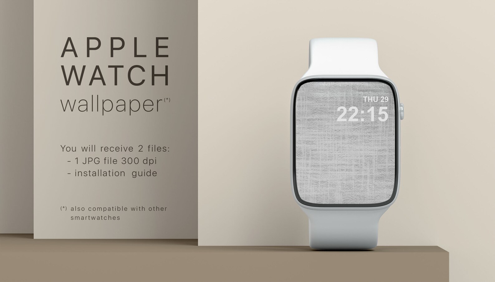 Apple Watch Wallpaper Linen Color Apple Watch Face Fabric - Etsy
