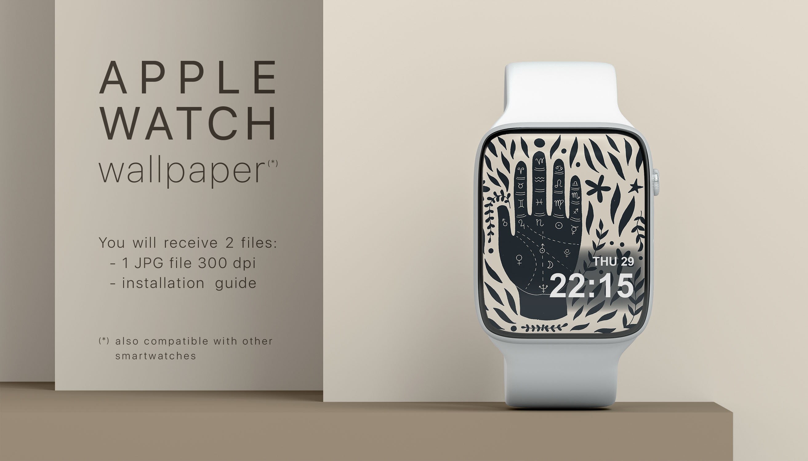 Apple Watch Home Screen Wallpaper, Esoteric Apple Watch Face Palmistry ...