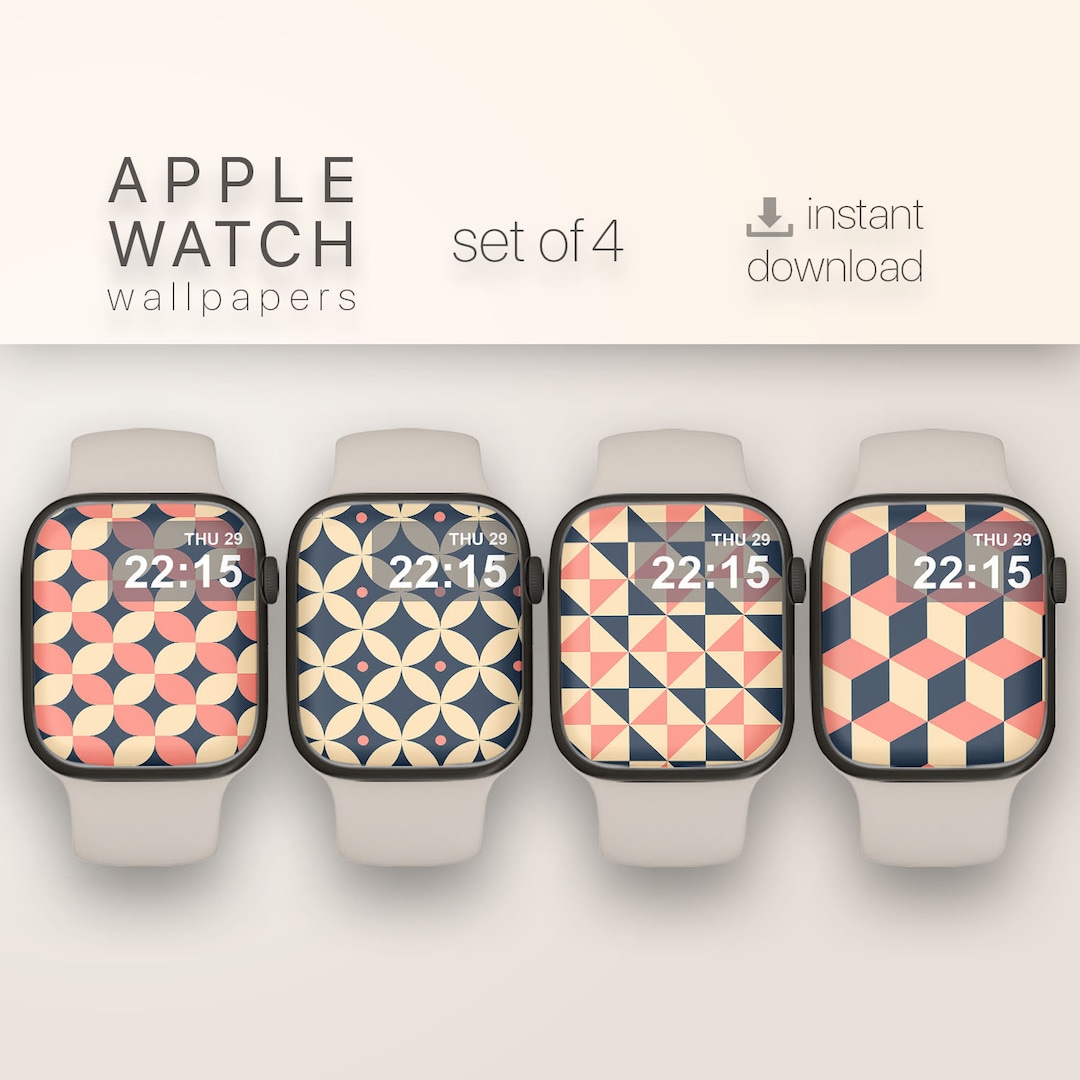 Geometric Watch Face Bundle, Vintage Apple Watch Wallpapers Apple Watch ...