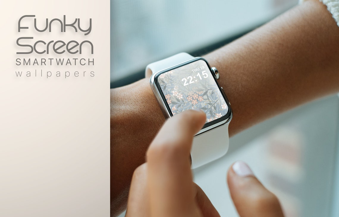 Neutral Floral Watch Wallpapers Bundle Iwatch Face Cover Set of 4 Apple ...