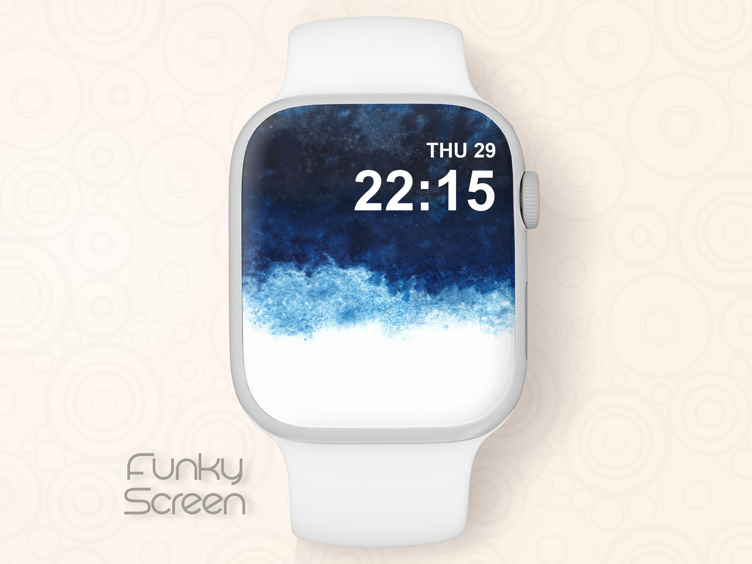 Blue Abstract Apple Watch Face Apple Watch Wallpaper Instant Digital ...